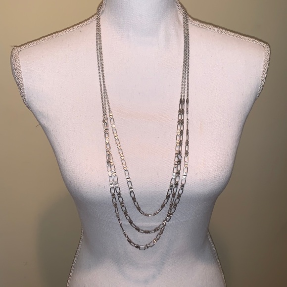 Lucky Brand | Jewelry | Three Strands Lucky Brand Flat Chains Silver ...